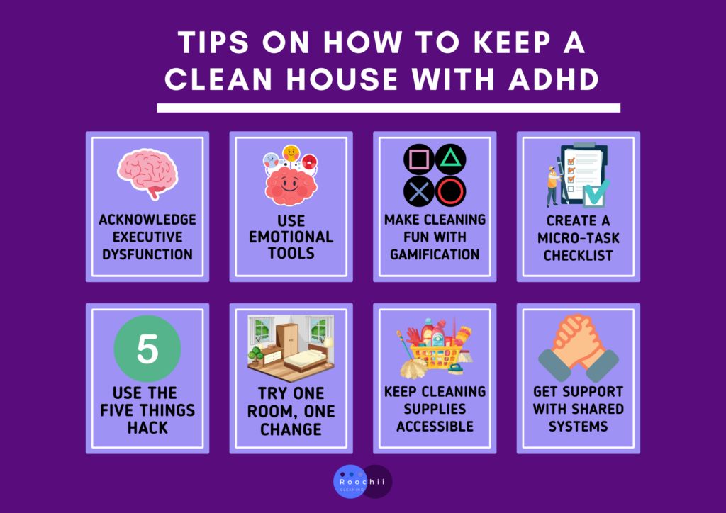 How To Keep A Clean House With ADHD | Roochii Cleaning